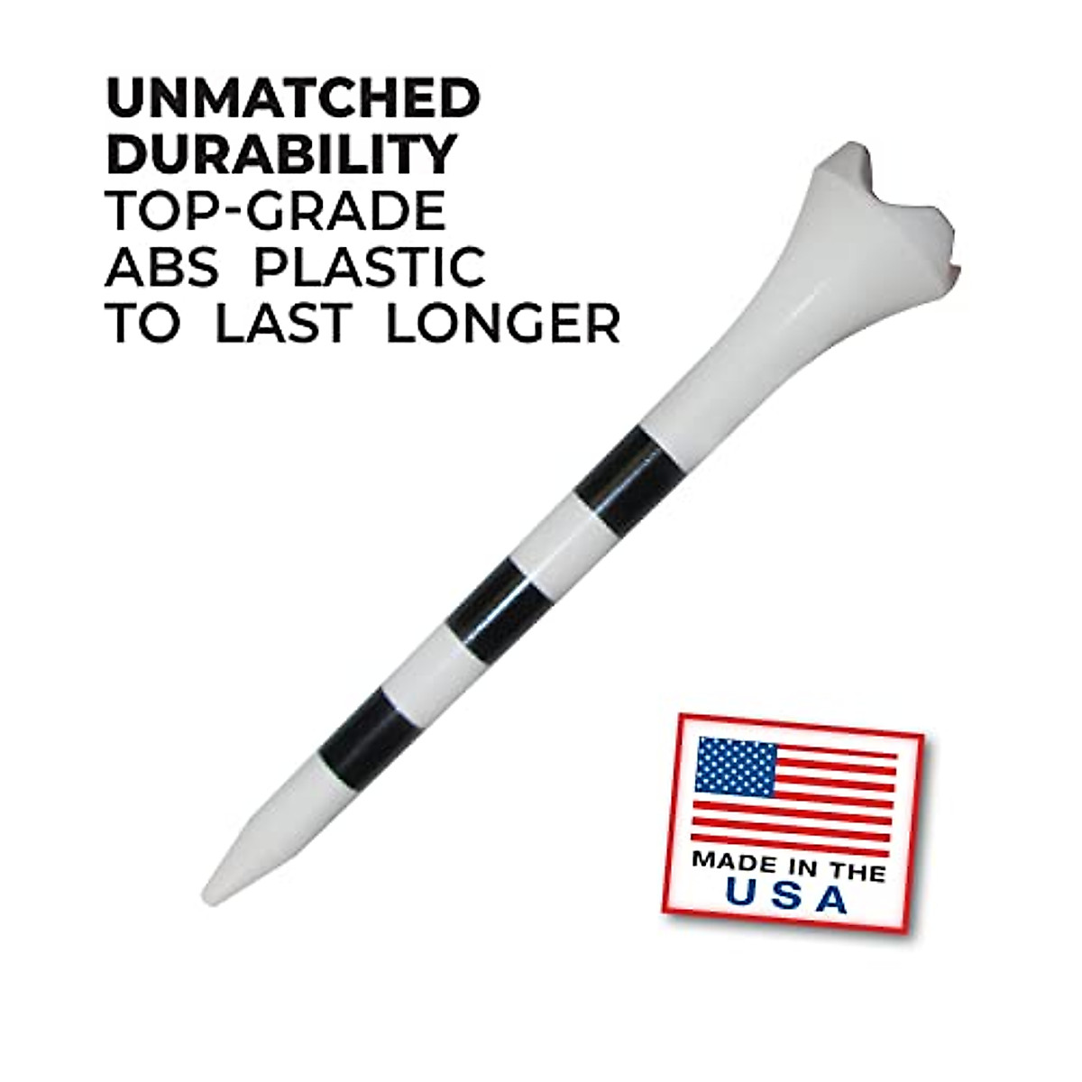 2-3/4" Pride Performance Golf Tee Striped, White, 100 Count