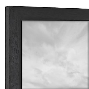 MCS Studio Gallery 8x10 Picture Frame Black Woodgrain, Vertical & Horizontal Wall Hanging & Easel for Tapletop Display, Rectangle Photo Frame for Photos, Posters & Art Prints (1-Pack)