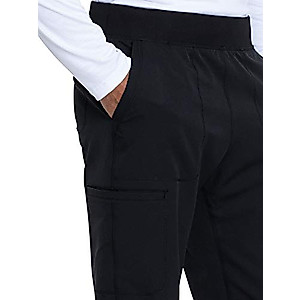 Dickies Dynamix Men Scrubs Pant Natural Rise Jogger DK040, L, Black