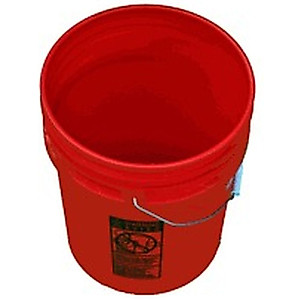 5 Gallon Buckets Six (6) Pack | Plastic | Red