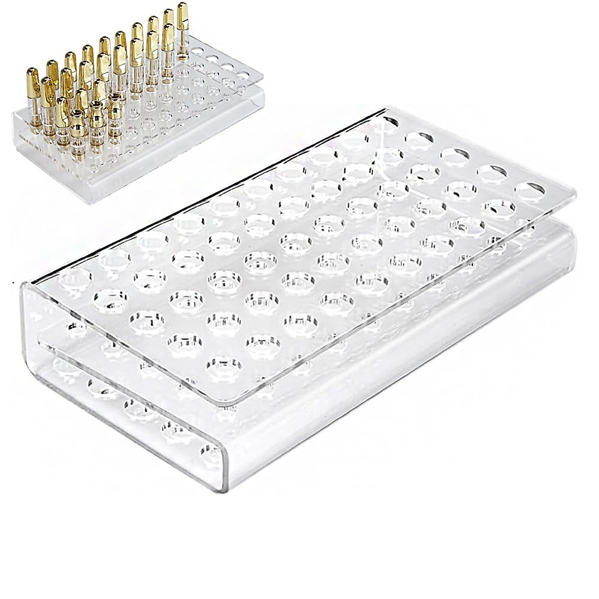 Desk Organizer Stand Holder for Lab use 510 carts Stand Organizer for 0.5ml 1ml Tank Stands & Shelves(19cm x 10cm x 4cm) (19cm x 10cm x 4cm)