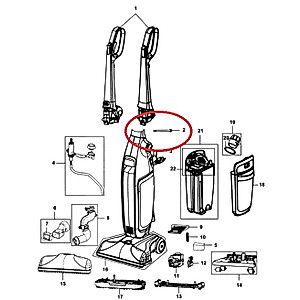 Handle Screw 440004807 Compatible with Hoover FloorMate Delux Hard Floor Cleaner FH40150 FH40160 FH40170 Series