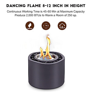 BRIAN & DANY Tabletop Fire Pit, Mini Rubbing Alcohol Fireplace ​for Indoor Outdoor