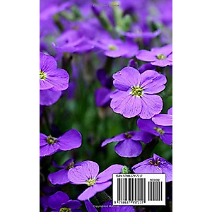 Address Book: Small Address Book Purple Flowers, Size 5x8 with Tabs, Record Name, Contact, Telephone Numbers, Mobile Phone, Emails, Birthday & Note