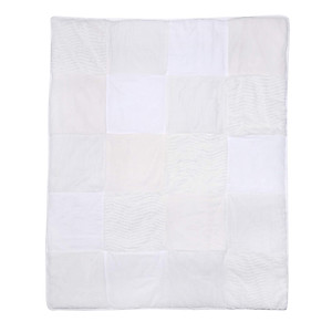 Lambs & Ivy Signature White Luxury Textured Patchwork Crib/Toddler Quilt