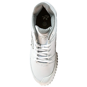 Ringor - Women's Flite Turf Pitching Softball Shoe (8.0 - White/Silver)