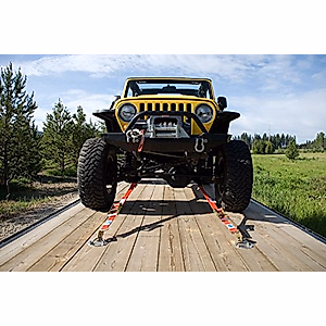 Mac's Tie-Downs 511118 Black Super Pack with 8' x 2" Direct Hook Combination Axle Straps