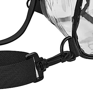 UEASE Small Clear Sling Bag for Men Women/Stadium Approved Mini Sling Backpack/Transparent Casual Chest Daypack for Concert Festival Hiking Walking Biking Travel Cycling