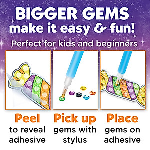 Creativity for Kids Big Gem Diamond Painting Kit - Halloween Stickers and Suncatchers - Halloween DIY Crafts for Kids, Halloween Activities and Gifts for Kids Ages 6-8+