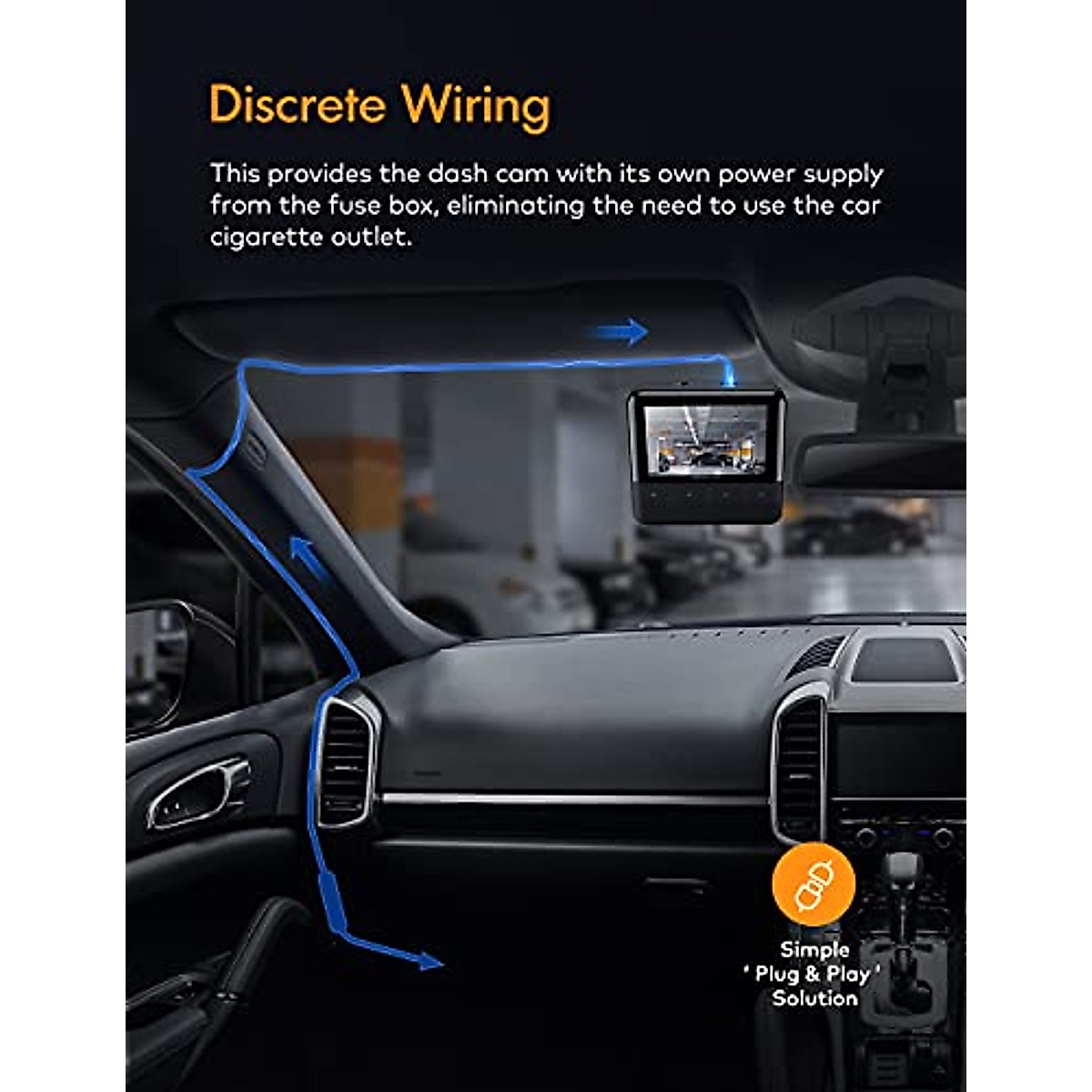 iZEEKER 11.5ft Type-C USB Hardwire Kit Fuse for Dash Cam, Widely Compatible with 11.5V-40V Car Dashcam Charger Pord