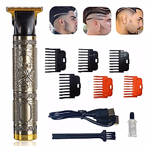 KOGULA Hair Trimmer Hair Clippers for Men, Rechargeable Beard Trimmer,Cordless Zero Gapped Trimmer,Electric T-Blade Haircut
