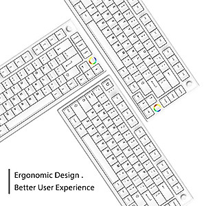 KEYMECHER PBT Custom Keycaps Compatible with Cherry MX, Kailh, Getern Switches and Clones, Cherry Profile, Doubleshot 142-Keycap Set for Mechanical Gaming Keyboard, White Snowflake