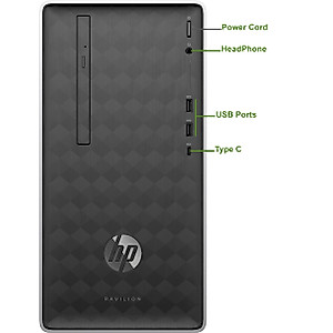 HP 590-P0069 Mini Tower Computer PC AMD Quad-Core A10-9700 Processor, [ 8GB Ram 2TB Hard Drive ] Wireless Keybaord and Mouse, Windows 10 (Renewed)