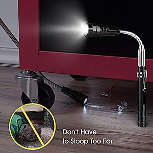 LED Magnetic Pickup Tool, Tools Gifts for Men Who Have Everything, Telescoping Pick Up Stick Magnet Tool, Telescoping Magnet Pick Up Gadget Tool for Men, DIY Handyman, Father/Dad, Husband, Boyfriend