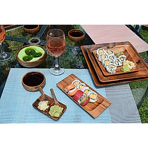 Pacific Merchants Trading FBA Wood APPETIZR Tray 9X4 by Pacific Merchants MfrPartNo K0065, 9 X 4