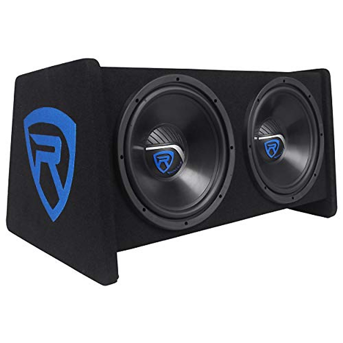 Rockville RV12.2B 1200W Dual 12" Car Subwoofer Enclosure+Mono Amplifier+Amp Kit