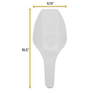 EISCO Scoop, 1000ml (33.8oz) - Polypropylene Plastic - Flat Bottom - Excellent for Measuring & Weighing - Autoclavable