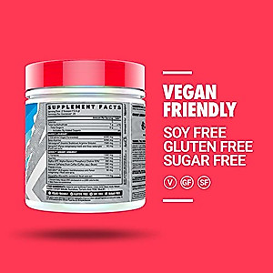 GHOST Legend Pre-Workout Energy Powder, Sonic Ocean Water - 25 Servings - Caffeine, L-Citrulline, & Beta Alanine Blend for Energy Focus & Pumps - Free of Soy, Sugar & Gluten, Vegan