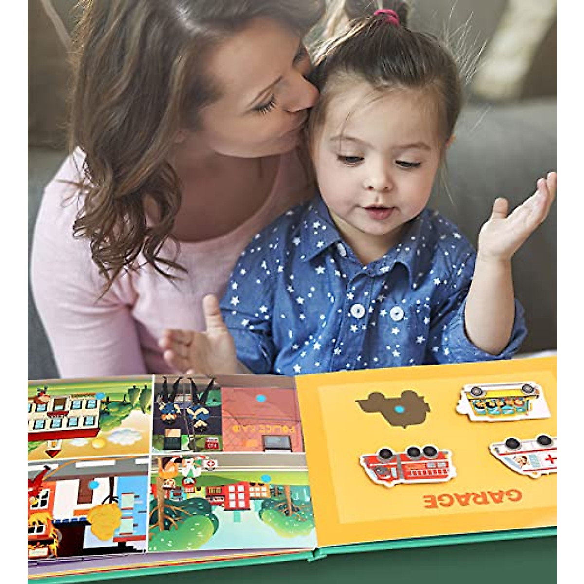 MIKNEKE 4 Pack DIY Quiet Book for Toddlers, Montessori Busy Book for Kids to Develop Learning Skills, Animal Vehicle Number Fruit Preschool Learning Activities Learning & Education Toys