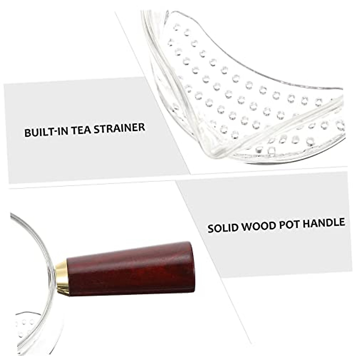 KICHOUSE 1pc Fair Cup Glass Stovetop Tea Kettle Turkish Tea Maker Clear Glass Tea Cups Glass Tea Pitcher Mini Teapot Stovetop Side Pour Tea Pot Tea Fair Cup Drinking Cup Tea Art Cup Office