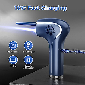 Electric Air Duster,52000 RPM and 6000mAH Cordless Air Duster Electric Blower Computer Compressed Air Duster for Cleaning Computer Keyboard PC, Portable Rechargeable Cordless Air Blower, Compressor