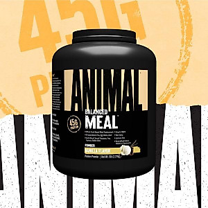 Animal Meal - All Natural High Calorie Meal Shake - Egg Whites, Beef Protein, Pea Protein, Vanilla