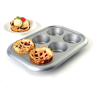 Norpro Nonstick More-Than-A-Muffin Pan, Jumbo, 6 Count, Grey