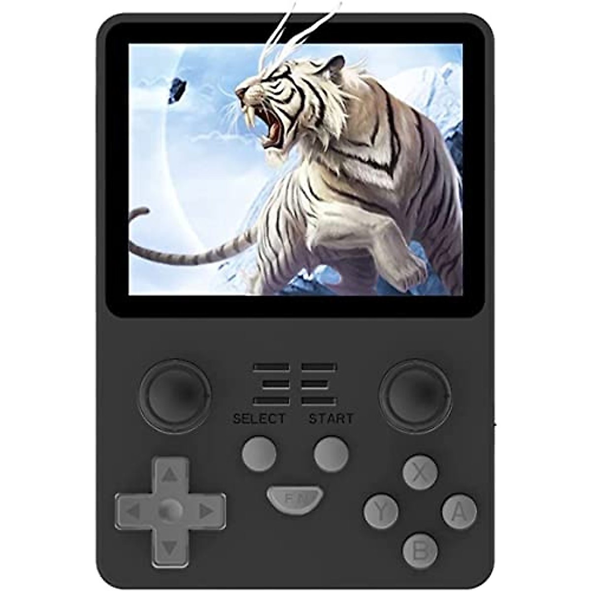 Powkiddy RGB20S Handheld Arcade Game Console, 3.5 Inch Retro Video Game Console, Open Source Game Player, Gift for Children (128G, Black)