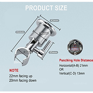 All Metal Shower Head Holder,180° Adjustable Shower Wand Holder with Handle,Handheld Shower Head Holder,Shower Head Holder Wall Mount,Handheld Shower Head Bracket