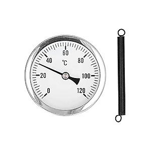 Household Garden Products 63mm Grill Thermometer Stainless Steel Bimetallic High Accuracy 0‑120℃ Easy Reading BBQ Thermometer for Machine