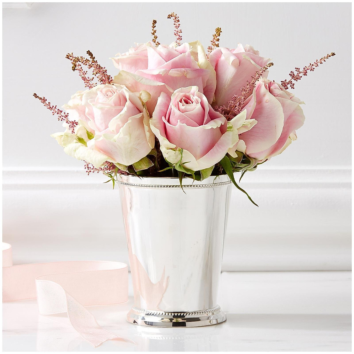 Two's Company McKenzie Mint Julep Vase, Silver-Plated Brass