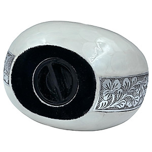 Beautiful White Cremation Urn with Velvet Bag - Personalized Urn - Unique Cremation Urn - Memorial Urn - Engravable Urn - Urns for Ashes