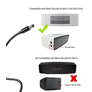 12V Charger for Bose SoundLink Mini (1st Gen ONLY) Speaker 359037-1300 371071-0011 413295 Power Cord Bose SoundDock XT 626209-1300 PSA10F-120 Bose Speaker SoundLink Mini Charger Replacement Cord 6 ft