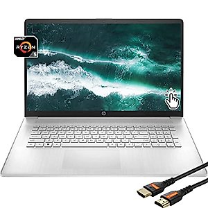 HP Laptops Touchscreen 2022 17inch Screen IPS Display, AMD Ryzen5 5625U Processor 6Core, USB Type-C, Wi-Fi, Windows 11 Home, Webcam, Long Battery Life, HDMI Cable (32GB RAM | 1TB PCIe SSD)