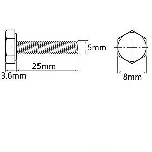 M5 x 25mm White Nylon Hex Head Cap Bolts Screws, Plastic Hexagon Nuts, Full Thread Nylon Hexagon Head Cap Bolts, 80Pcs