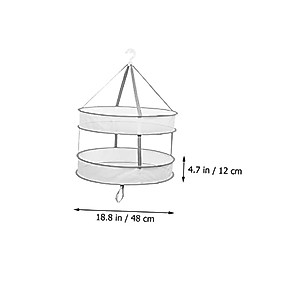 Cabilock 2pcs Double Clothes Basket mesh Bra Grey Towels Gray Towels Laundry Drying Rack Collapsible Towels Drying Hanger Collapsible Drying Rack Towels Drying mesh net Bras Drying net Grid