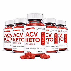 Justified Laboratories (5 Pack) Total ACV Heath Keto Gummies 1000MG with Pomegranate Juice Beet Root B12 300 Ketos Gummys