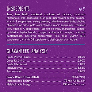 Stella & Chewy’s Carnivore Cravings Savory Shreds Cans – Grain Free, Protein Rich Wet Cat Food – Wild-Caught Tuna & Mackerel Recipe – (2.8 Ounce Cans, Case of 12)