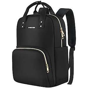 Laptop Backpack Women, Computer Backpack Women, Lightweight Backpack for Travel, Stylish Women Work Bag, College Casual Daypack 15.6 Inch, Waterproof Business Computer Backpack for Ladies Nurse, Black