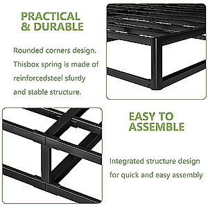 Sosain Full Box Spring 7 INCH High Profile Metal Heavy Duty Easy Assembly Sturdy Box Spring Mattress Foundation Extra-Strong Support No Noise Easy to Clean