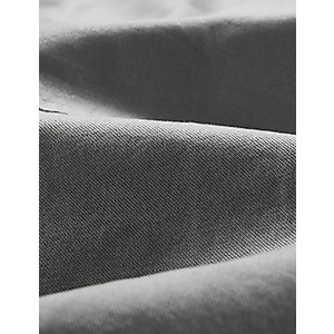 ELETOP Men's Cargo Shorts Casual Cotton Elastic Waist Work Shorts Drawstring Big Tall Classic Stretch Shorts A901 Silver Grey 4XL