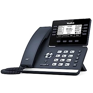 Yealink T53W IP Phone, 12 VoIP Accounts. 3.7-Inch Graphical Display. USB 2.0, 802.11ac Wi-Fi, Dual-Port Gigabit Ethernet, 802.3af PoE, Power Adapter Not Included (SIP-T53W)
