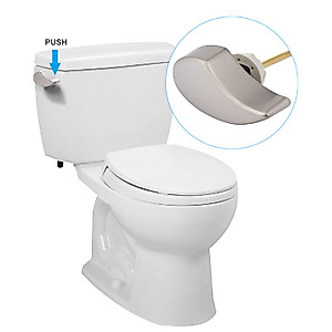 Hibbent 2 Pack Toilet Handle Tank Flush Lever Replacement Compatible with TOTOTHU004-CP Trip Lvr for ST701, CST854, Side Mount Toilet Flush Handle, Toilet Trip Lever, Brushed Nickel