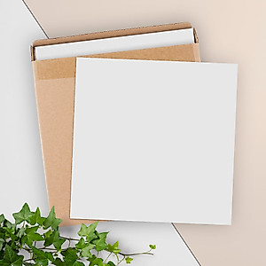 Frametory, 12x12 White Uncut Picture Mat Boards, Backing Boards for Frames, Photos, Crafts - Pack of 12
