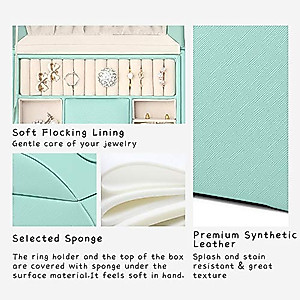 Vlando Princess Style Jewelry Box Half-Moon Design, Fabulous Girls Gift (Green)