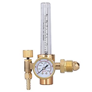 Tyenaza CO2 Argon Flowmeter and Regulator, Welder Gas Regulator Gauge Argon Flow Meter Valve MIG Flowmeter Brass Welding Accessory