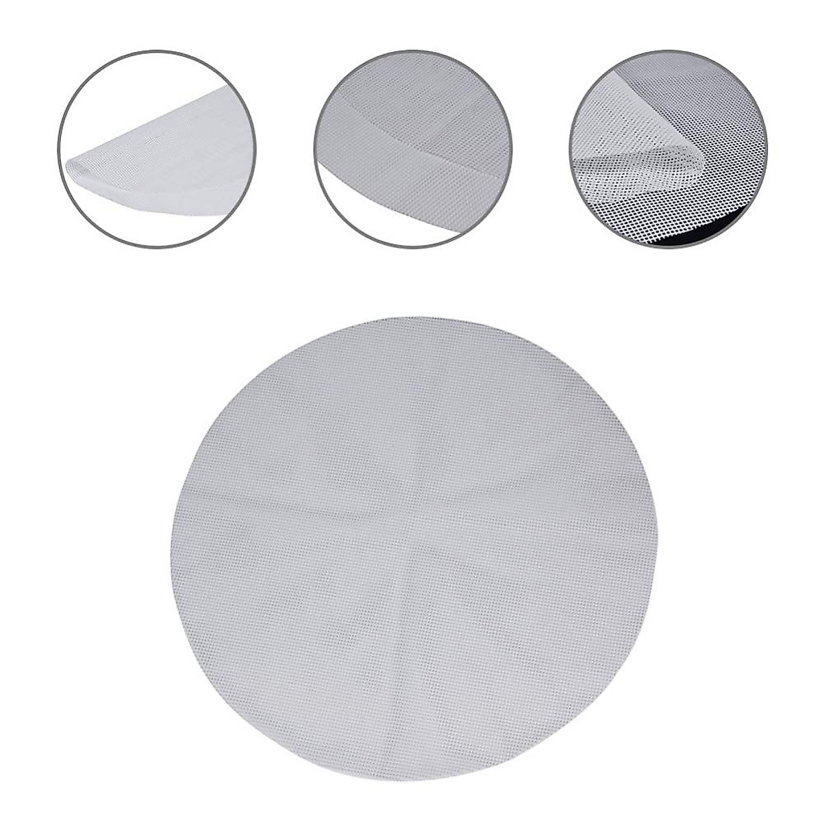 5Pcs 14Inch Non-Stick White Silicone Steamer - Silicone Steamer Mesh- Reusable Kitchen Steamer Mat Liners - Dim Sum Paper Restaurant Kitchen -Steamer Paper Liners for Steaming Basket