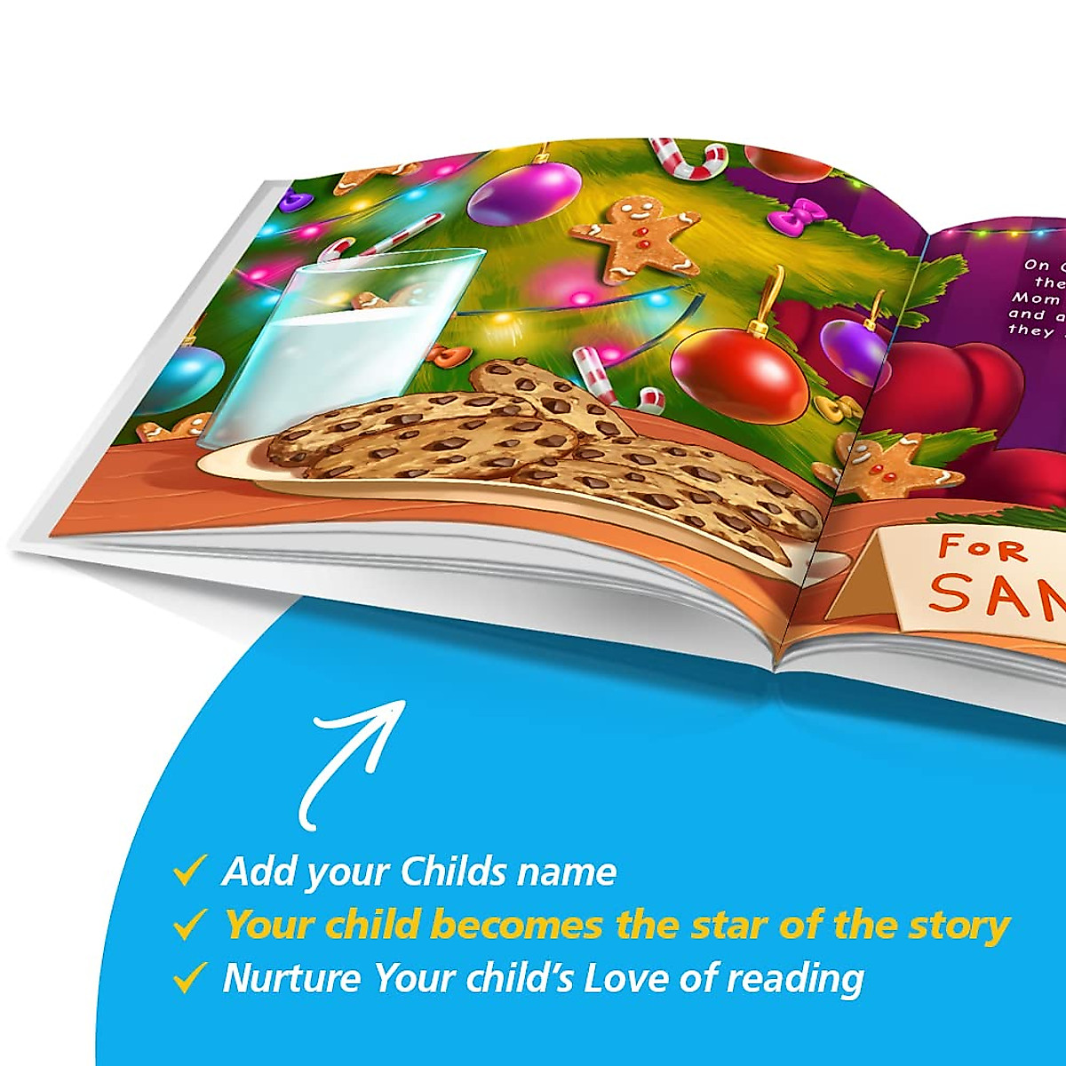 Personalized Story Book by Dinkleboo - "First Christmas" - for Kids Aged 0 to 8 Years Old - A Story About Your Child’s First Christmas - Smooth Satin Paper - Soft Cover (8"x 8")