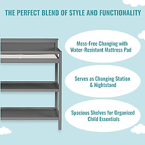 Dream On Me Jax Universal Changing table, Storm Grey