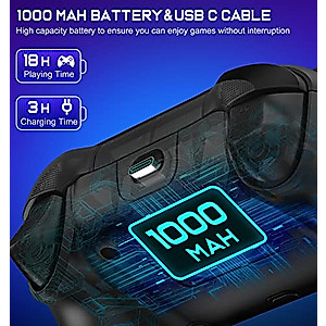 Wireless Switch Pro Controller for Nintendo Switch Controller/Lite/OLED, LED Wired Windows PC Gmaepad-Wireless iOS/Android Remote with Cool RGB Light/Programmable